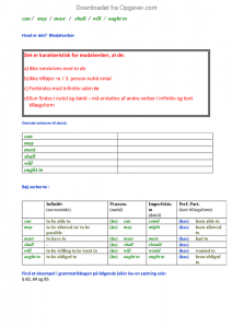 modalverber - Engelsk - Opgaver.com