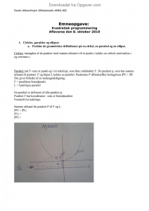 kvadratisk programmering - Matematik - Opgaver.com