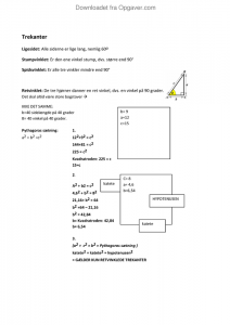 trekanter - Matematik - Opgaver.com