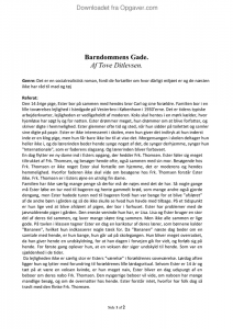 barndommens gade - Dansk - Opgaver.com