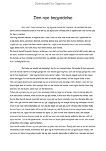 Den nye begyndelse - Dansk - Opgaver.com