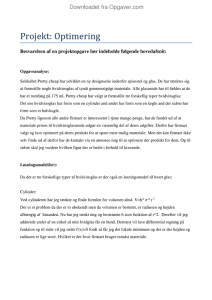 optimering - Matematik - Opgaver.com