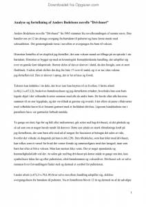 Analyse af Anders Bodelsens Drivhuset - Dansk - Opgaver.com