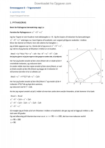 matematik trigonometri - Matematik - Opgaver.com