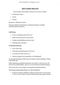 Den gode opgave - OSO - Opgaver.com