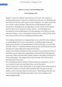 Johannes V. Jensen: Verdensudstillingens Ofre - Dansk - Opgaver.com