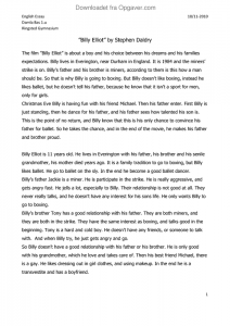 Billy Elliot - Engelsk - Opgaver.com