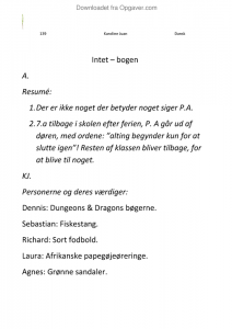 Intet - Dansk - Opgaver.com