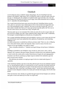 Essay om ondskab - Dansk - Opgaver.com