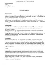 dansk reklame - Dansk - Opgaver.com