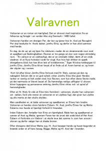 Valravnen - Dansk - Opgaver.com