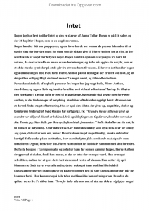 Stil om bogen Intet - Dansk - Opgaver.com