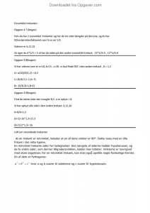 Matematik Noter - Matematik - Opgaver.com