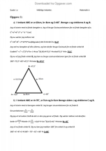 Vilkårlige trekanter - Matematik - Opgaver.com