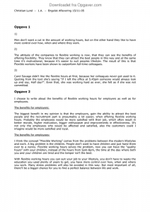 Fordele ved flextid - Engelsk - Opgaver.com