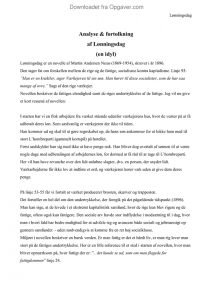 Lønningsdag - analyse og fortolkning - Dansk - Opgaver.com