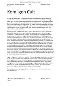 Kom igen Cult, reklame tatovering - Dansk - Opgaver.com