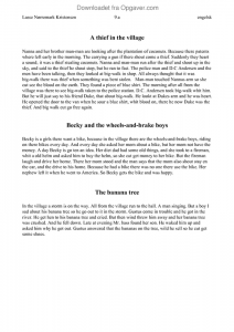 A thief in the village and other storys (REFERATER) - Engelsk - Opgaver.com