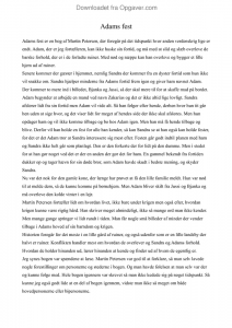 Adams fest boganmeldelse - Dansk - Opgaver.com