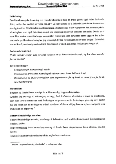 synopsis - Dansk - Opgaver.com