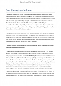 Den blomstrende have af Naja Marie Aidt - Dansk - Opgaver.com