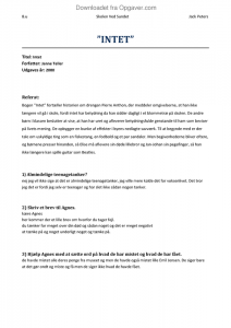 Bogen intet - Dansk - Opgaver.com