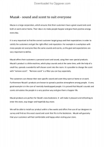 Muzak - sound and scent to suit everyone - Engelsk - Opgaver.com