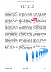 essay om ventetid - Dansk - Opgaver.com