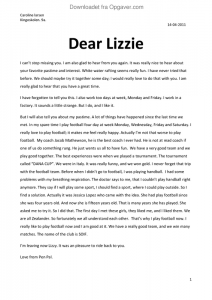 Dear pen pal - Engelsk - Opgaver.com