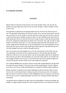 Ventetid - Dansk - Opgaver.com