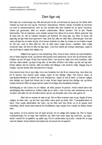 Den lige vej - essay - Dansk - Opgaver.com