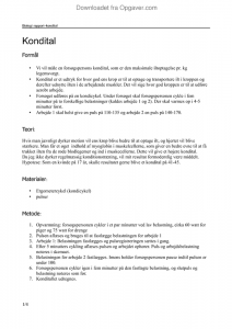 Kondital rapport - Biologi - Opgaver.com
