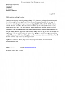 det formelle brev - Dansk - Opgaver.com