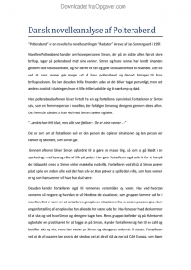 Analyse af Polterabend - Dansk - Opgaver.com