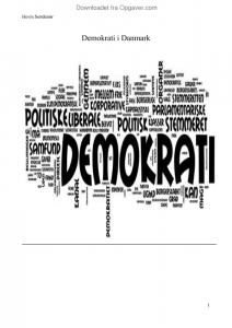 Demokrati i Danmark - Samfundsfag - Opgaver.com
