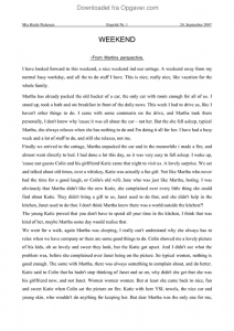 Weekend resume - Engelsk - Opgaver.com