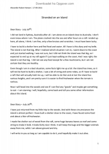 Stranded on an Island - Engelsk - Opgaver.com