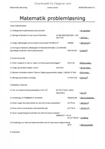 Matematik problemløsning - Matematik - Opgaver.com