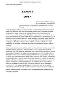 kommentar - Dansk - Opgaver.com