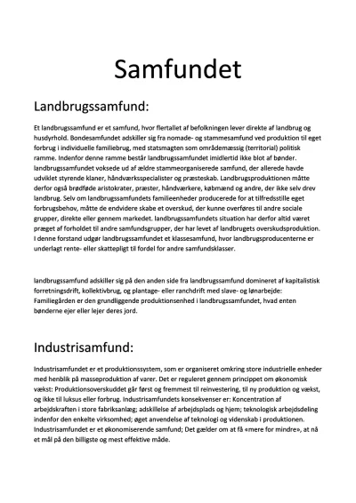 Samfundet - Samfundsfag - Opgaver.com