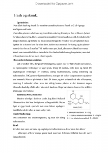 Hash og skunk - Biologi - Opgaver.com