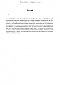 Intet - Dansk - Opgaver.com