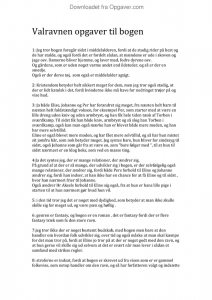 opgaver til bogen valravnen - Dansk - Opgaver.com