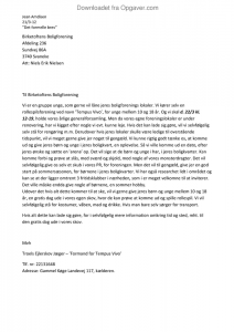 Det formelle brev - Dansk - Opgaver.com