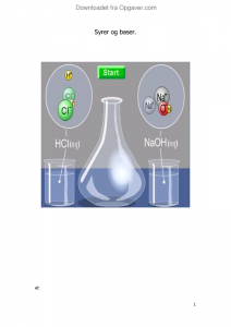 Syrer og baser. - Fysik/Kemi - Opgaver.com