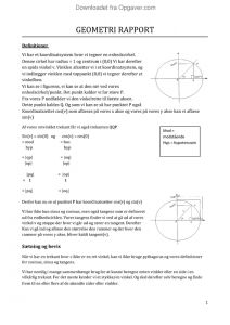 Geometri rapport - Matematik - Opgaver.com