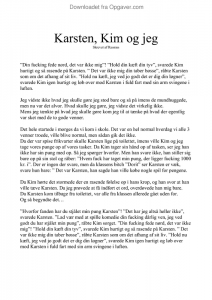 Karsten, Kim og Jeg - Dansk - Opgaver.com