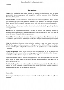 Dansk analyse - Dansk - Opgaver.com