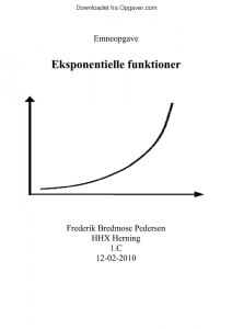Eksponentiel funktioner - Matematik - Opgaver.com