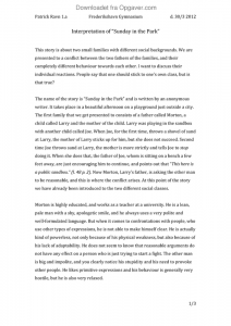 Sunday in the park - analysis and interpretation - Engelsk - Opgaver.com